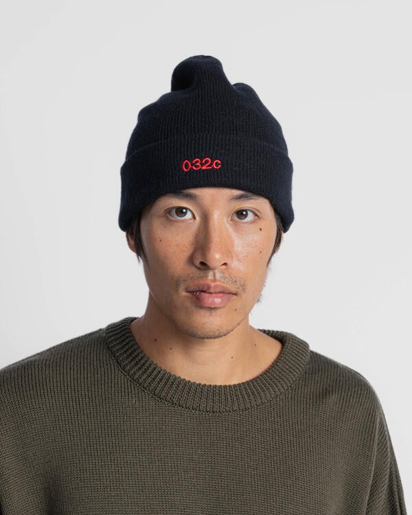 032c LOGO CASHMERE BLEND BEANIE | F24-UAK-3271-000 | AFEW STORE